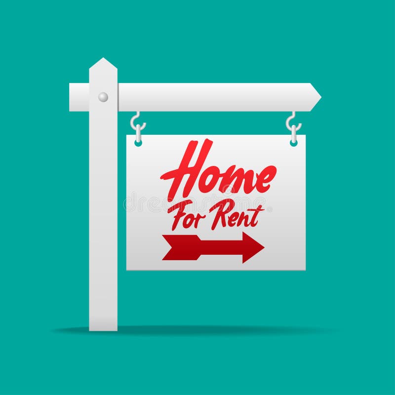 Home for rent sign. stock vector. Illustration of estate - 157841413