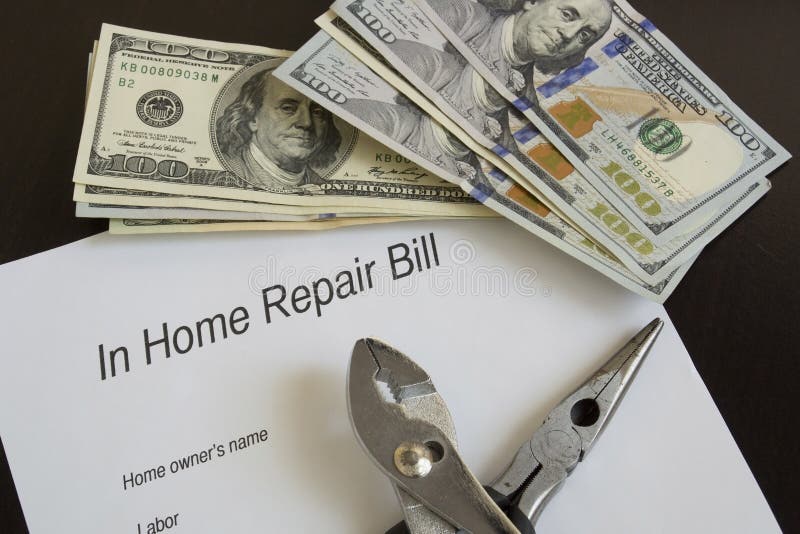 Home Repair Bill stock image. Image of work, document - 72311773