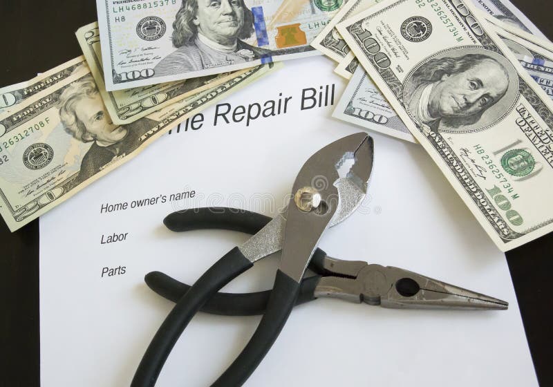 Home Repair Bill stock image. Image of work, document - 72311773