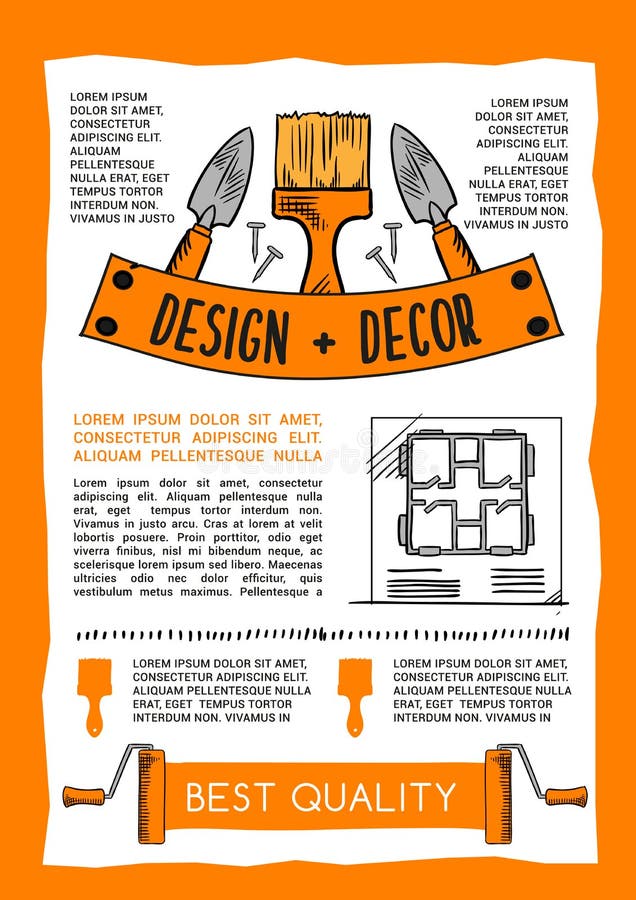 Vector Poster of Work Tools for House Repair Stock Vector ...