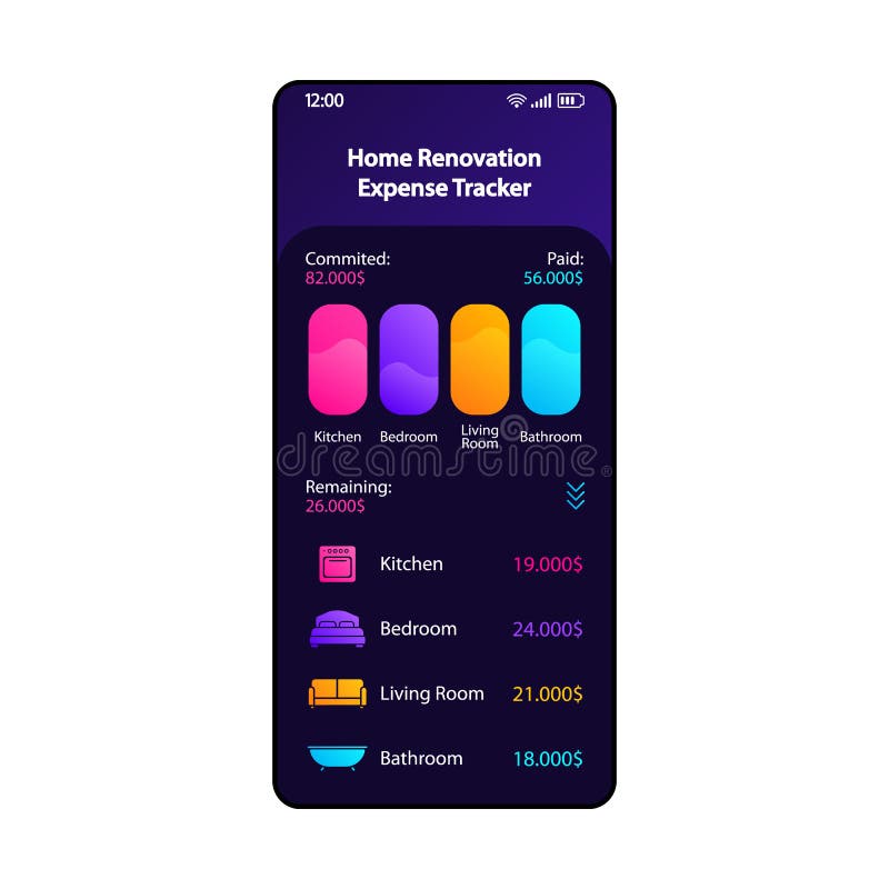Smartphone Home Screen Interface Vector Fluid Template. Mobile App Page ... Smartphone Home Screen Interface Vector Fluid Template. Mobile App Page ...