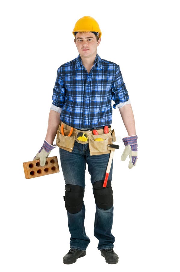 Home repair man isolated stock photo. Image of improvement - 23127358