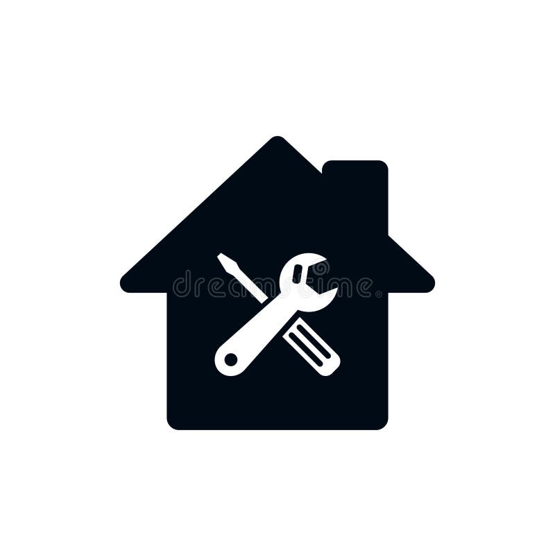 Home Repair Service Icon. Vector House Service Symbol Stock Vector ...
