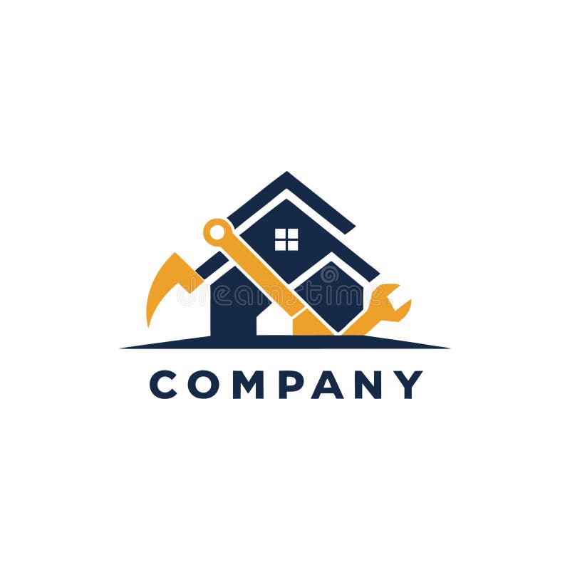 Home Repair Service Vector Logo Concept with Tools Stock Illustration ...