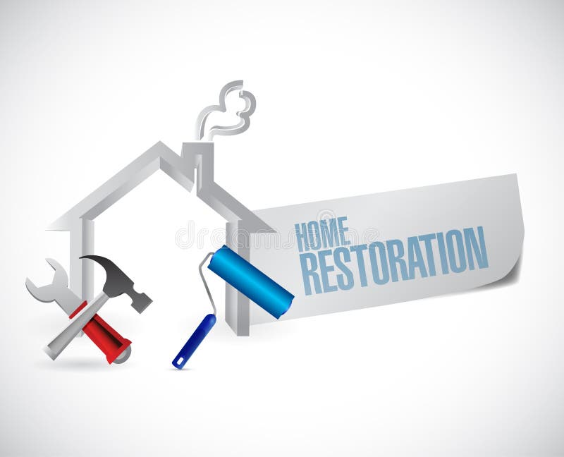 Home Renovation Symbol Illustration Design Stock Illustration ...