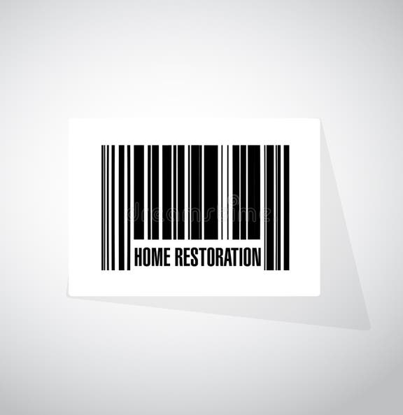 Home Restoration Upc Code Sign Stock Illustration - Illustration of ...