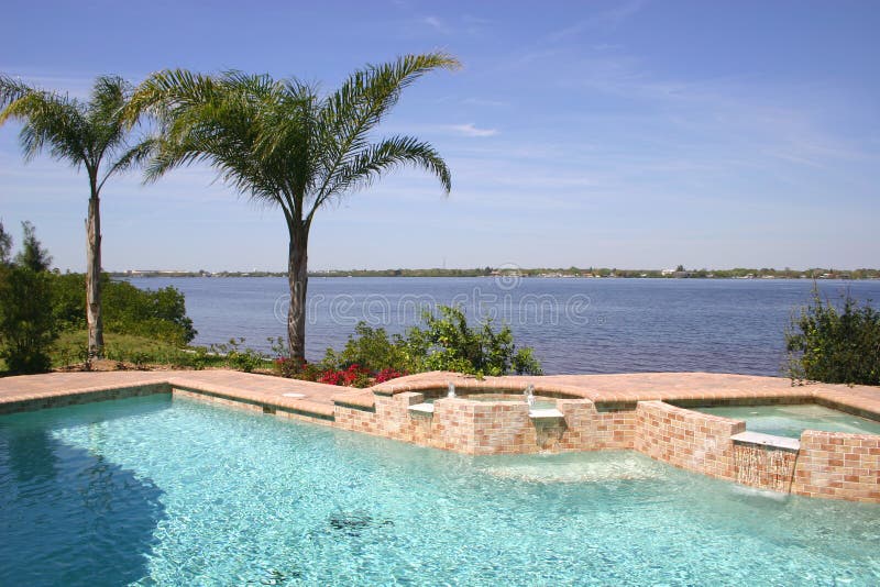 Home on the River stock image. Image of trees, turquoise - 87167