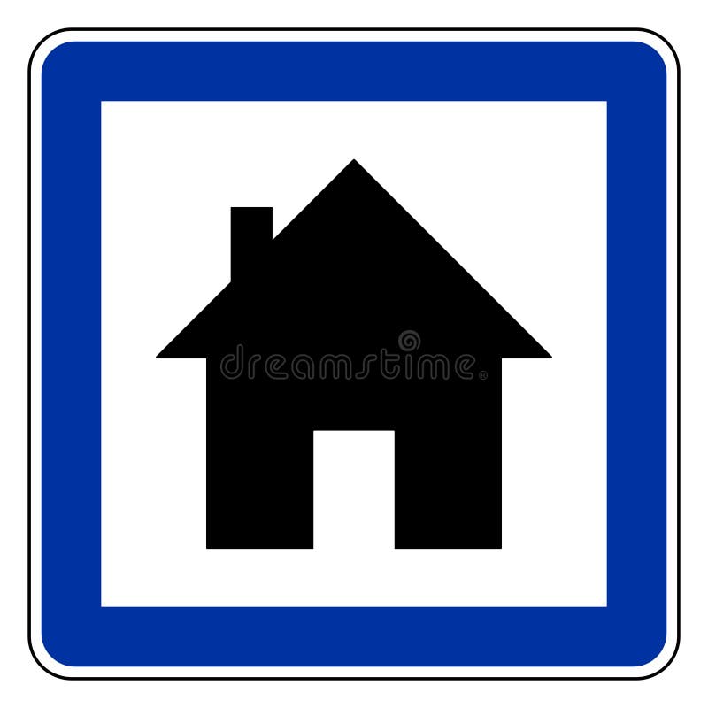 Home and road sign stock vector. Illustration of street - 228486393