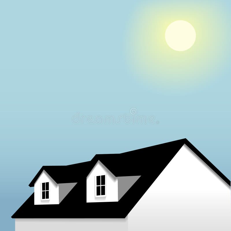 Home Roof House 2 Dormer Windows Stock Vector - Illustration of ...