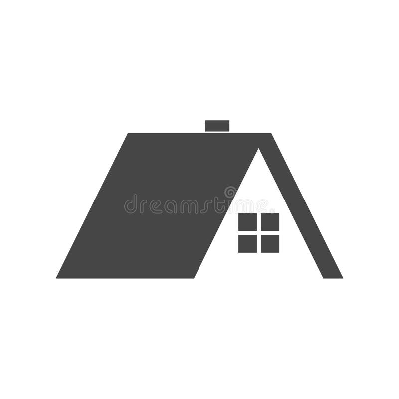Home roof icon stock vector. Illustration of curve, abstract - 105988487