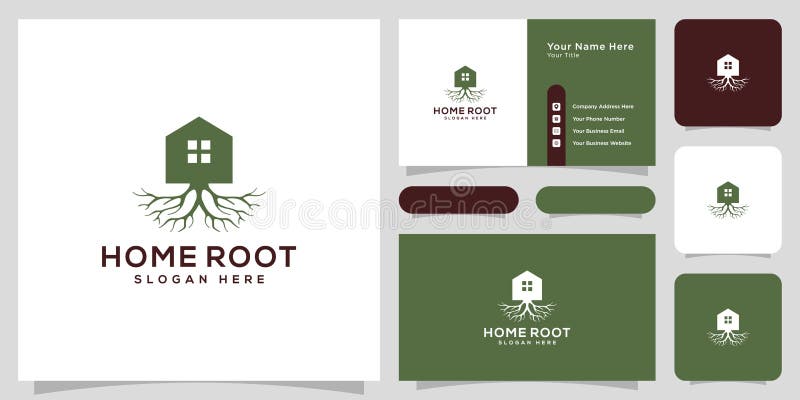 Home and Root Logo Vector Design Stock Vector - Illustration of ...