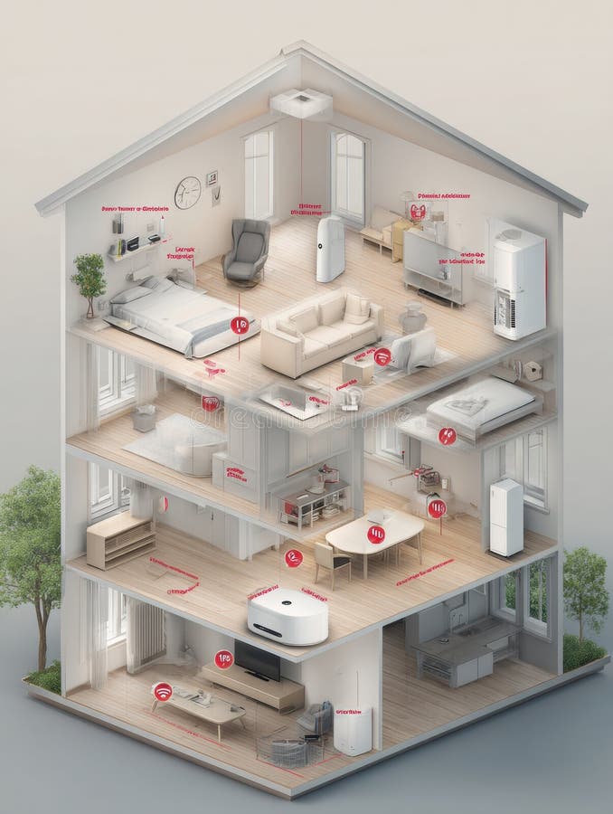 Home Router Security Settings Guide Showing Various Devices and ...