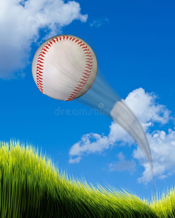 Baseball Flying Out of TV Screen in Stadium Stock Image - Image of ...
