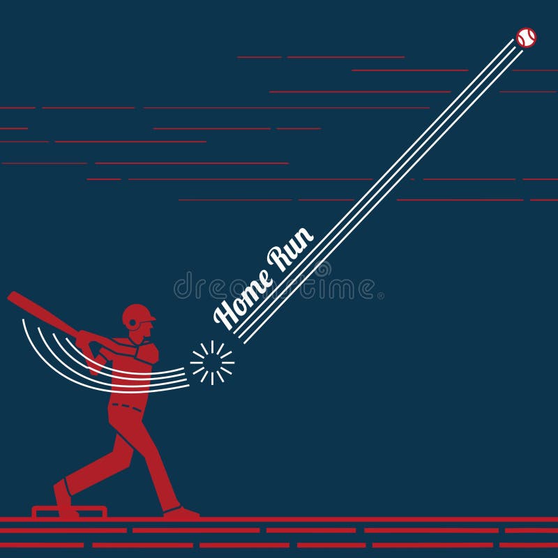 Home Run. Vector Illustration Decorative Design Stock Vector ...