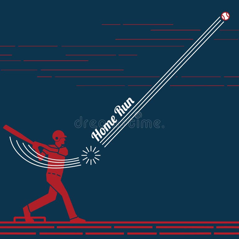 Home Run. Vector Illustration Decorative Design Stock Vector ...