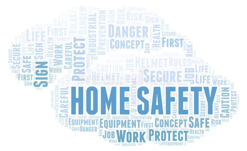 Home Safety word cloud. stock illustration. Illustration of print ...
