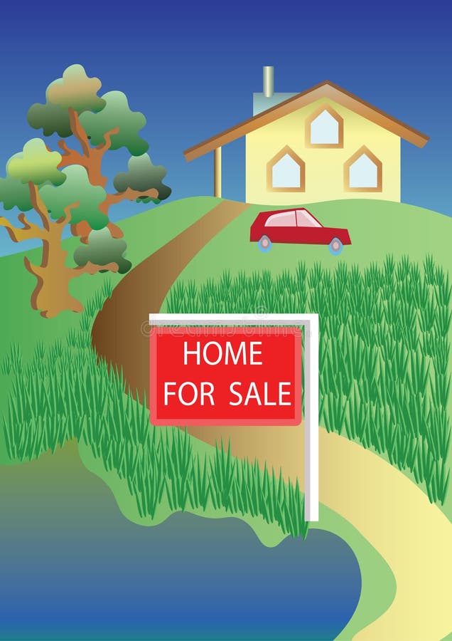 Home for Sale stock vector. Illustration of purchasing - 69100276