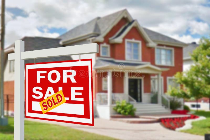 Home for sale. Sign stock photo. Image of property, financial - 84589920