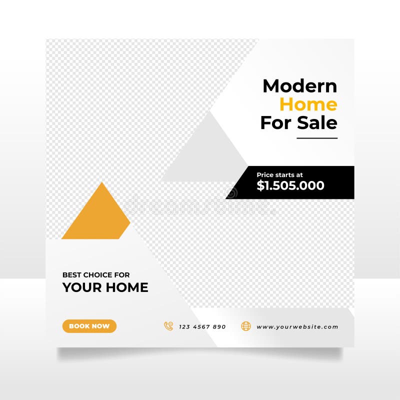 Home for Sale Social Media Post. Real Estate Promotion Flyer Template ...