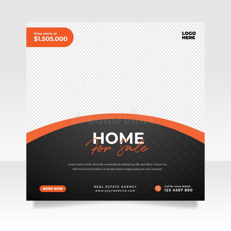 Home Sale Social Media Post Banner Template Stock Vector - Illustration ...