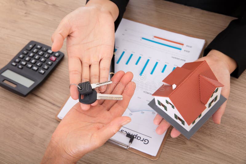 Home Sales Hands Over the Keys To the Owners Stock Photo - Image of ...