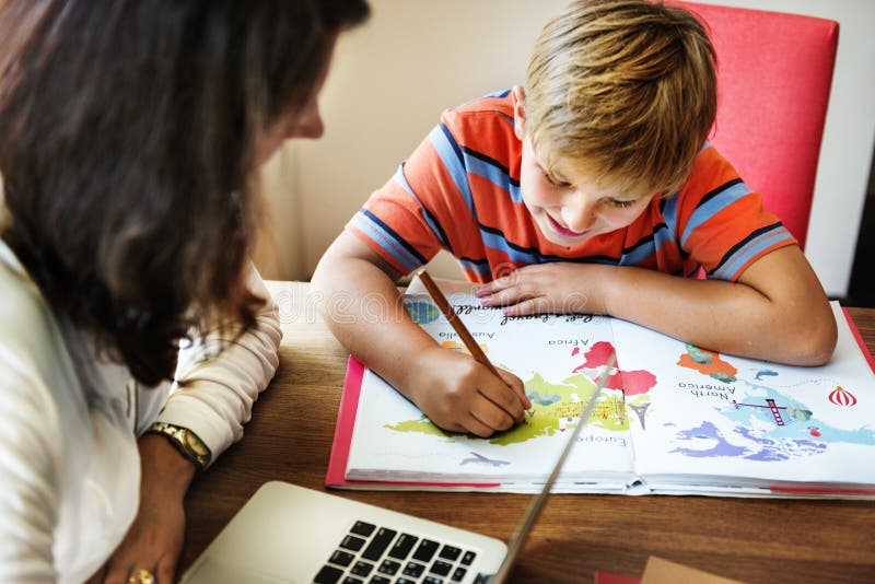 Home School Learning Homework Reading Concept Stock Photo - Image of ...