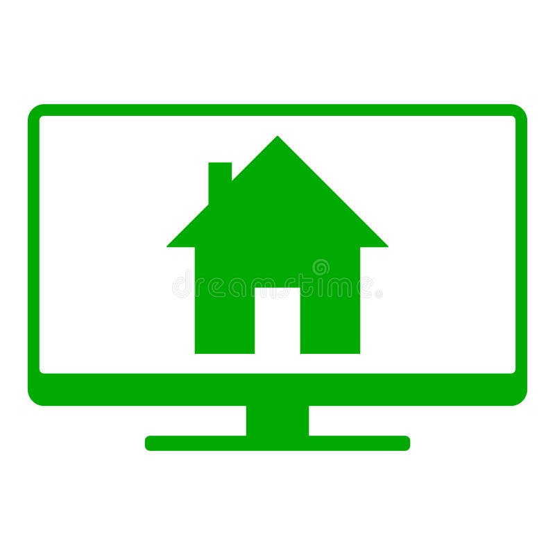 Home and screen stock vector. Illustration of symbol - 168021882