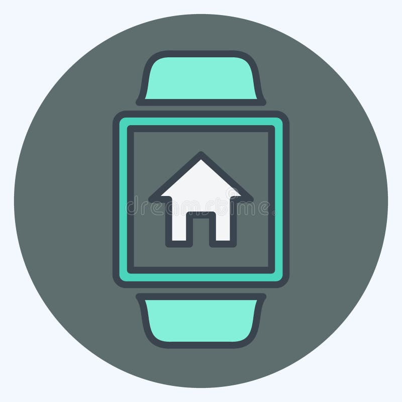 Home Screen Icon in Trendy Color Mate Style Isolated on Soft Blue ...