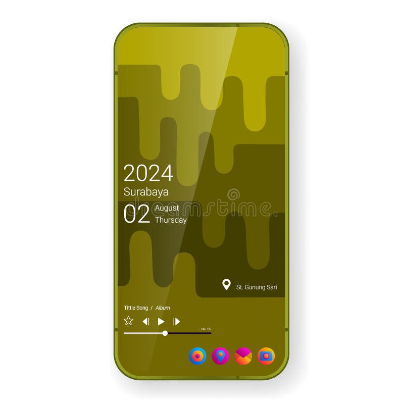 Home Screen Layout Mobile App User Interface Yellow Stock Vector ... Home Screen Layout Mobile App User Interface Yellow Stock Vector ...