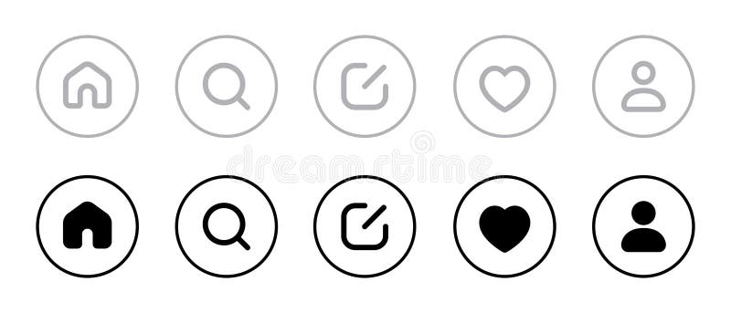 Social Media Icon Threads Stock Illustrations – 565 Social Media Icon ...