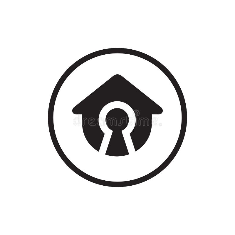 Home Secure Logo Design, House and Keyhole Logo Icon Vector Stock ...
