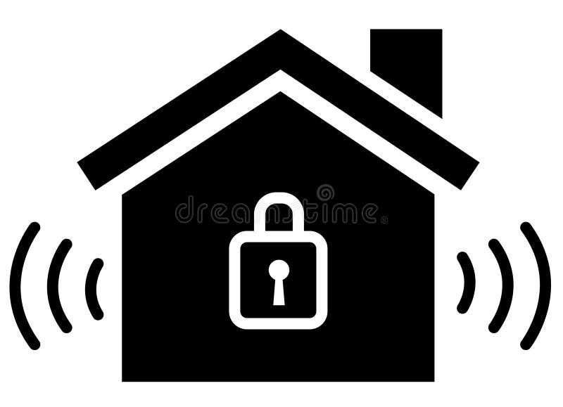 Home Security Alarm Icon. Home Security Signs. Smart Home Security ...