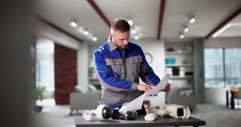 Home Security CCTV Camera Plan Project Stock Image - Image of cctv ...