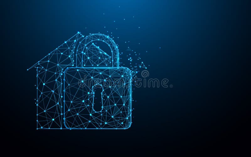 Home Security Concept and from Lines, Triangles and Particle Style ...