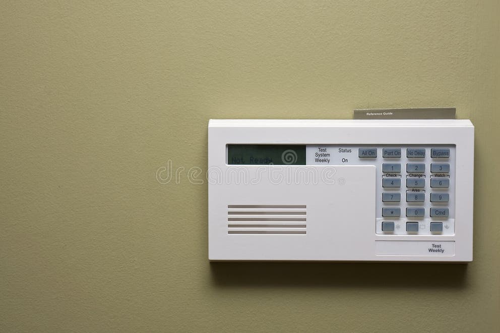 Home Security Control Panel Stock Image - Image of burglar, space: 9979081
