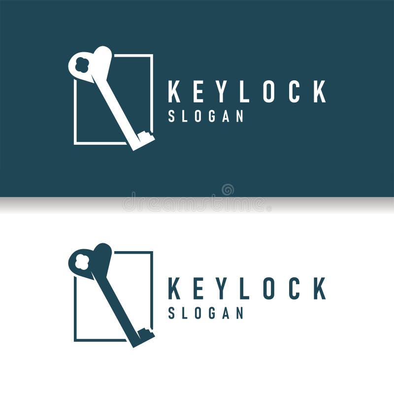 Home Security Design Simple Key Logo Old Vintage Minimalist Template ...