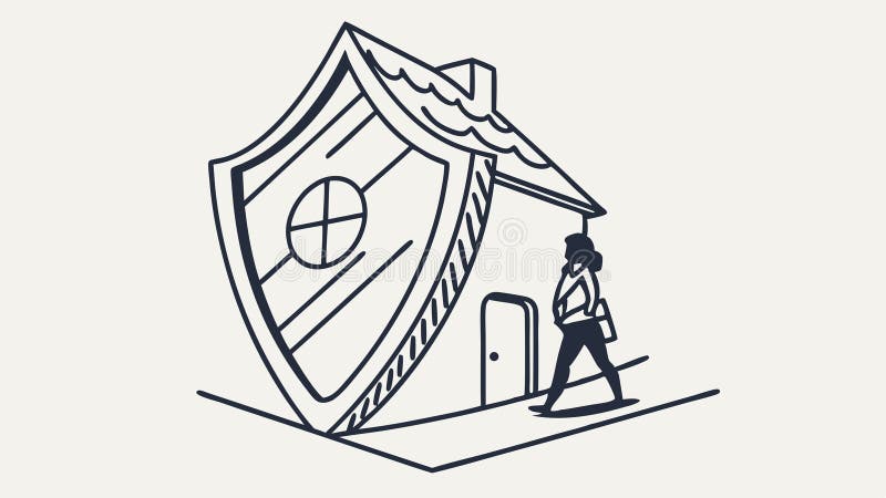 Home Security House with Shield Protection Vector, Vector Design ...