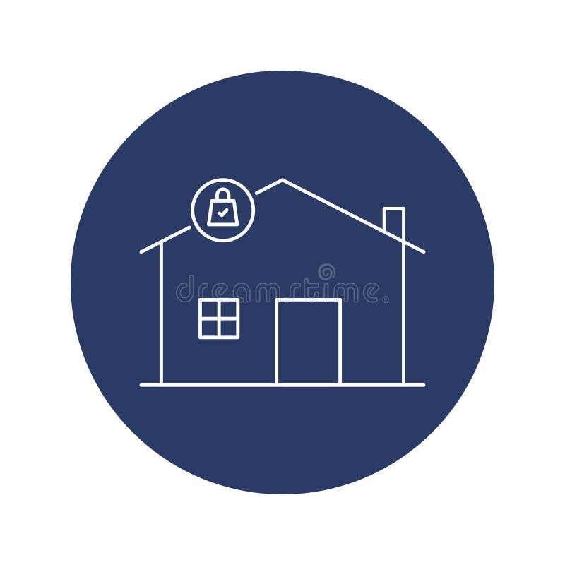 Home Security Lock Icon Vector Stock Vector - Illustration of lock ...