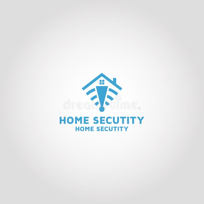 Home Security Logo Design Template Idea Stock Vector - Illustration of ...