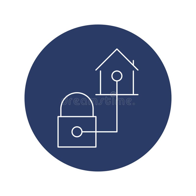 Home Security Remote Lock Icon Stock Vector - Illustration of computer ...