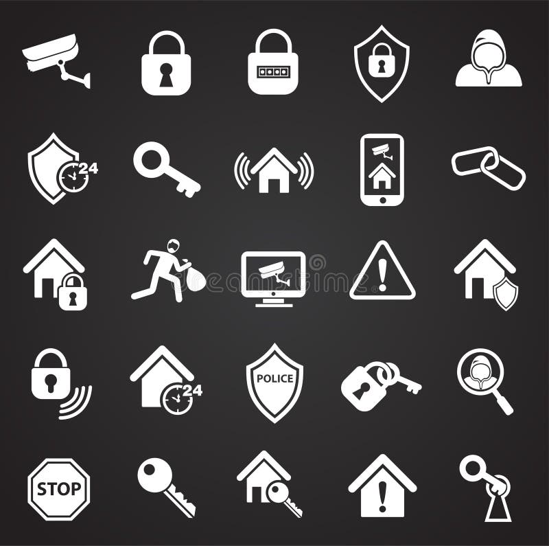 Security Stop Sign on White Background Stock Vector - Illustration of ...