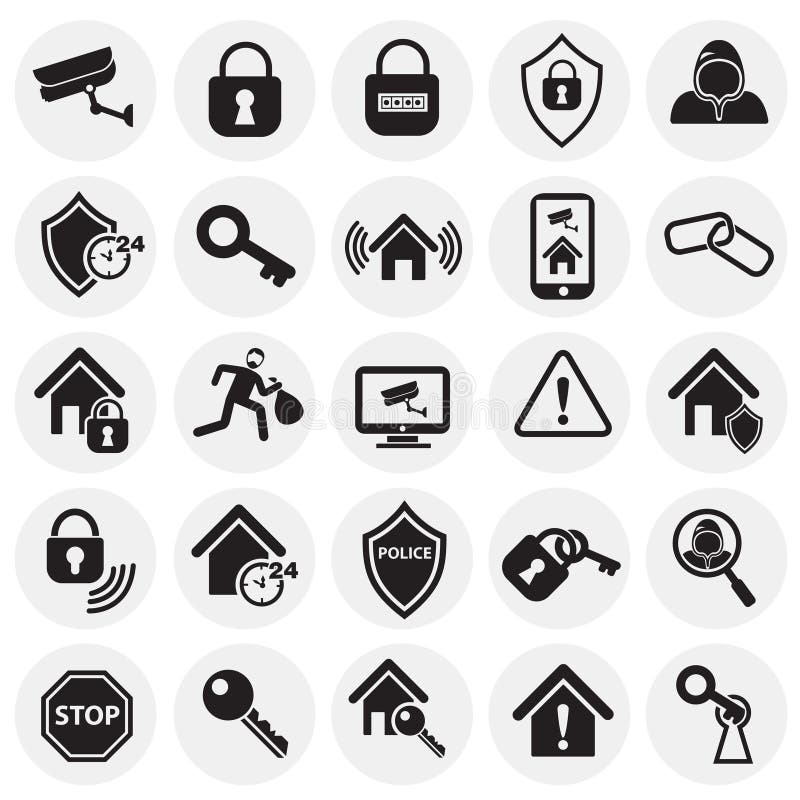 Security Stop Sign on White Background Stock Vector - Illustration of ...