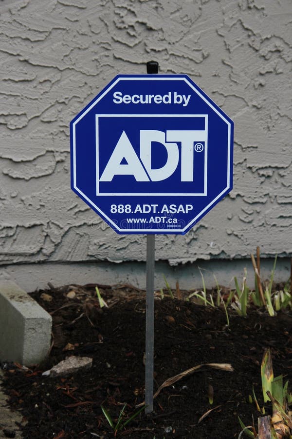 Home Security Sign editorial image. Image of secured - 85069685