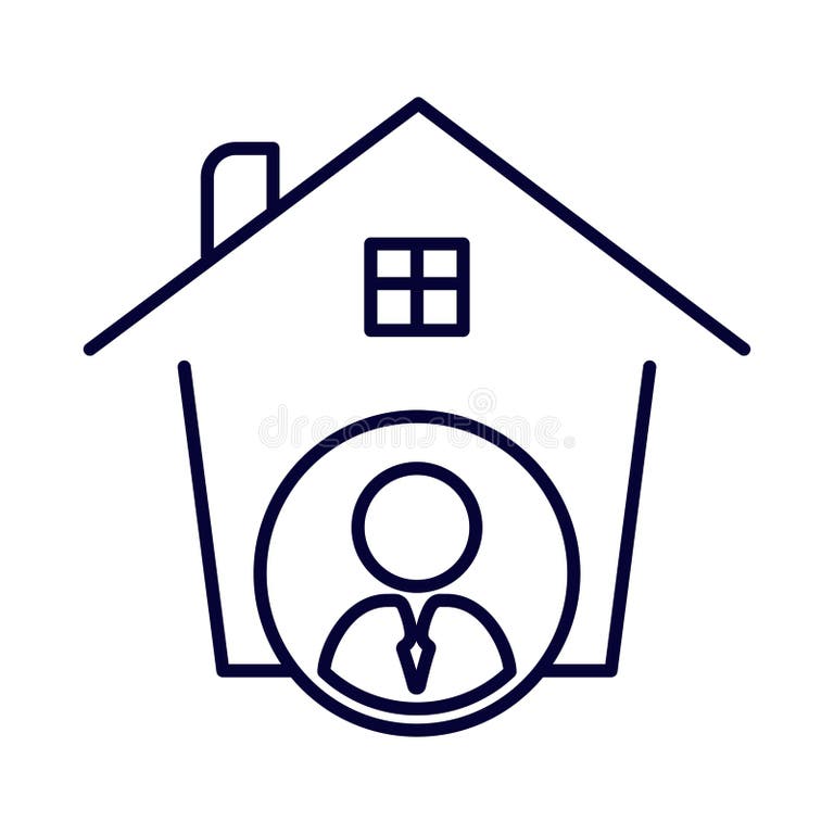 Home sell agent icon stock vector. Illustration of buyer - 269614755