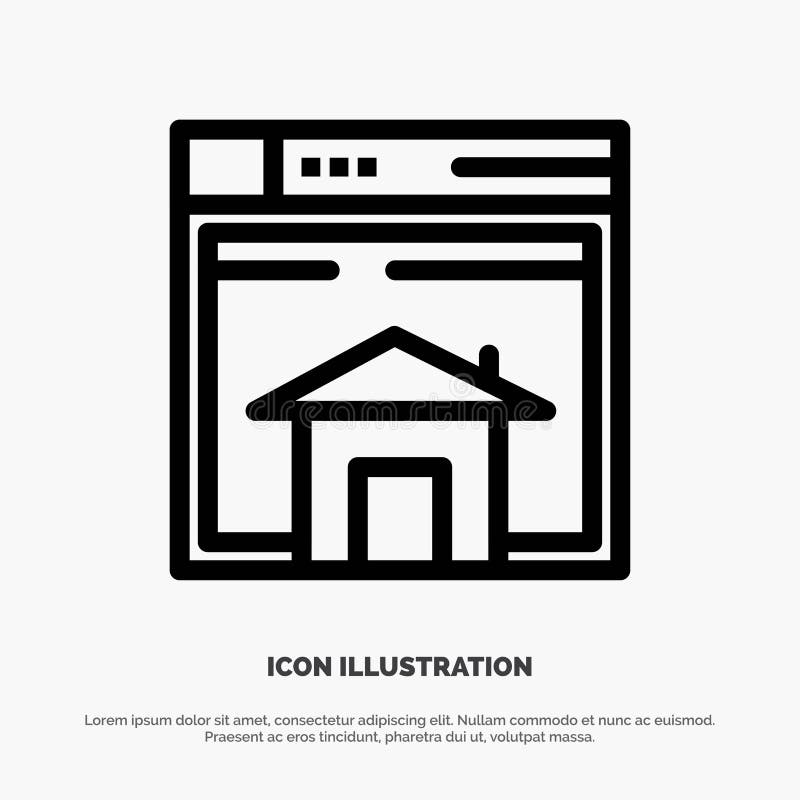 Home, Sell, Web, Layout, Page, Website Line Icon Vector Stock Vector ...