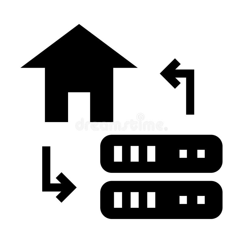 Home Server Logo Icon Design Stock Illustration - Illustration of ...