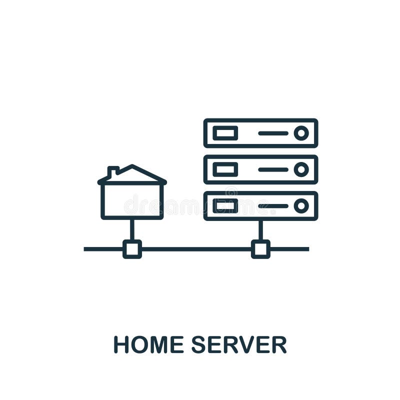 Home Server Icon Outline Style. Simple Glyph from Icons Collection ...