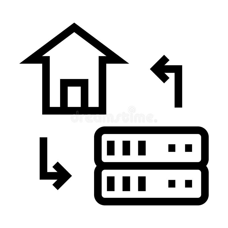 Home server line icon stock illustration. Illustration of line - 114908105