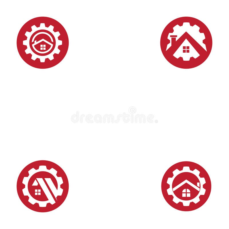 Home Service Logo Design Vector Illustration Home Gear Logo Template ...
