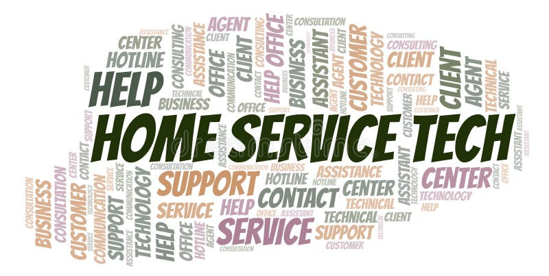 Service Tech word cloud stock illustration. Illustration of consulting ...